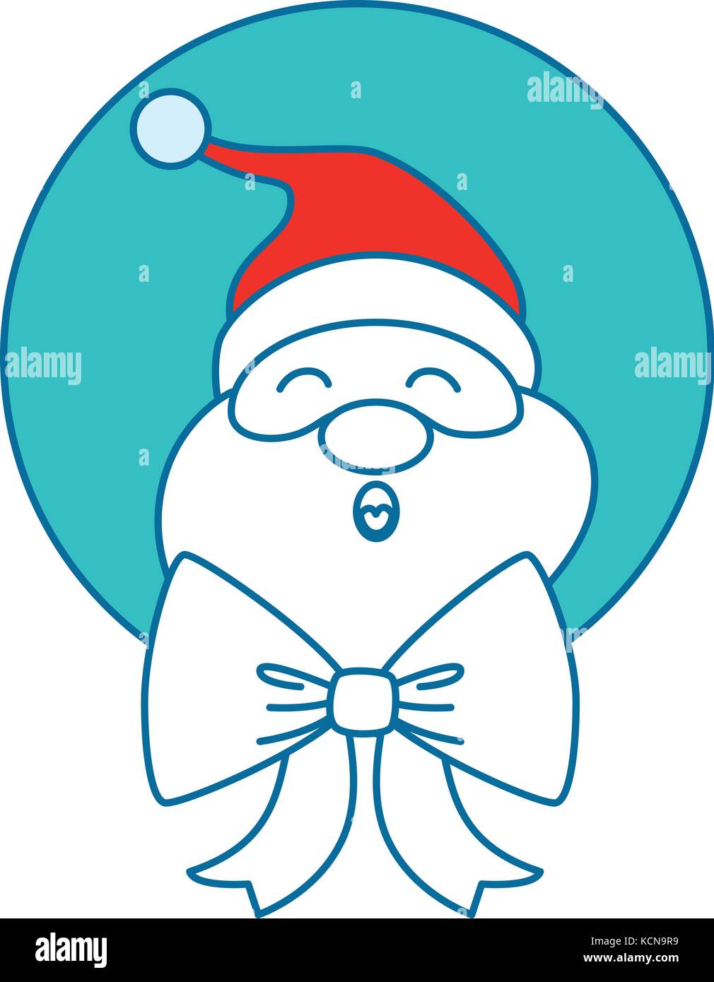 cute santa claus with bow character vector illustration design Stock ...