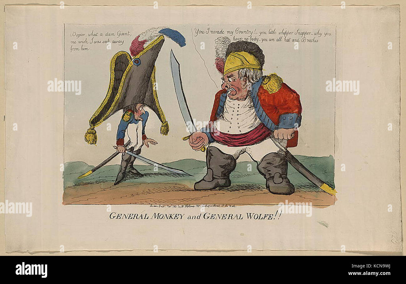General Monkey and General Wolfe!! LCCN2004681710 Stock Photo - Alamy