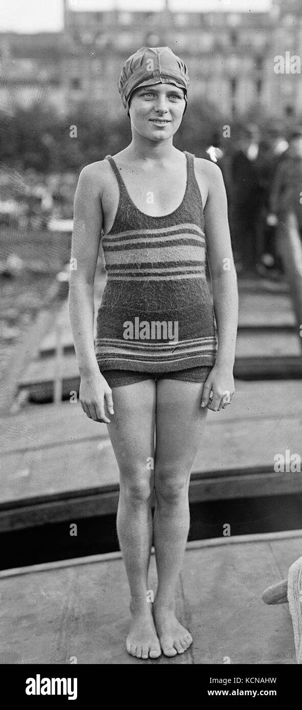 Aileen Riggin, an accomplished American diver, is captured in an image ...