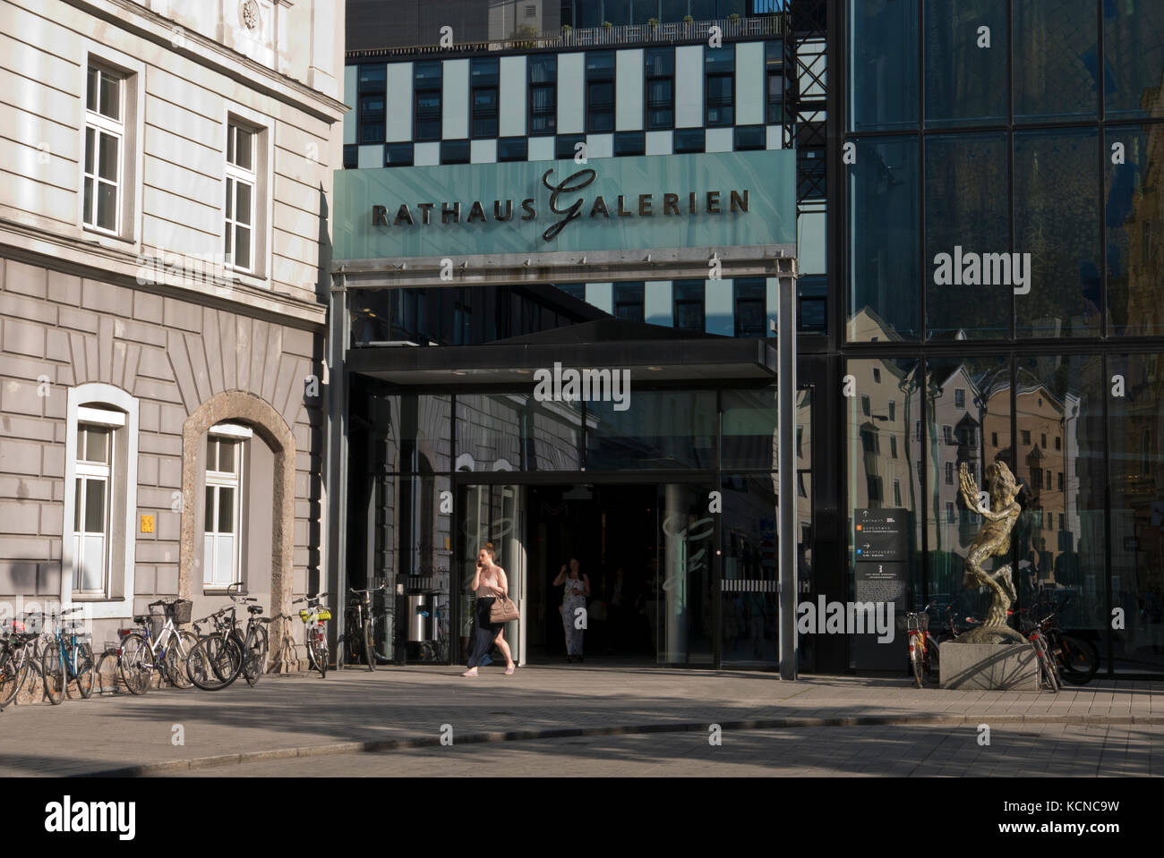 The Rathaus Galerie shopping Mall in the Old Town, Innsbruck, Austria ...