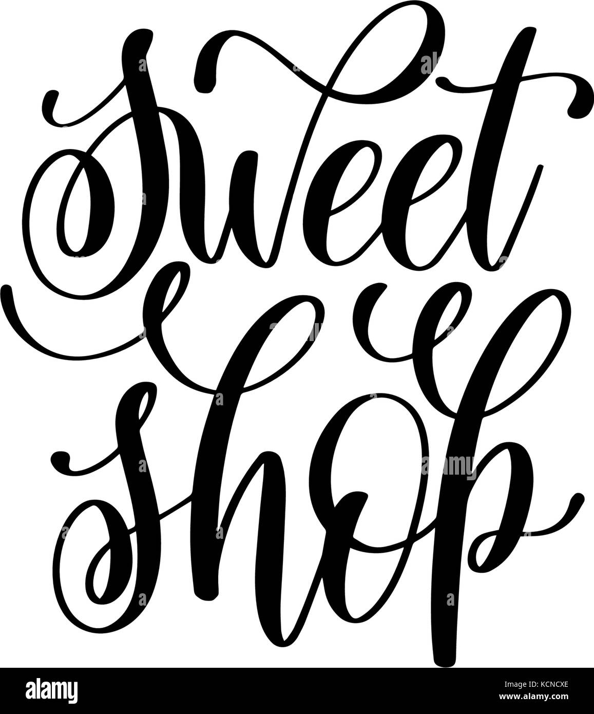 Hand drawn calligraphy lettering bakery hi-res stock photography and ...