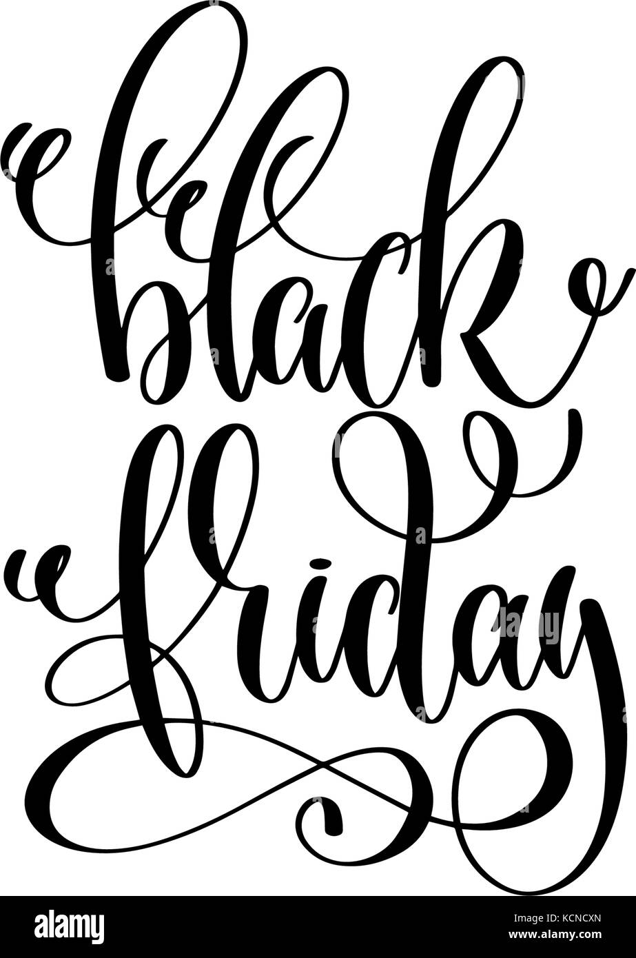 Black friday handwritten text Cut Out Stock Images & Pictures - Alamy