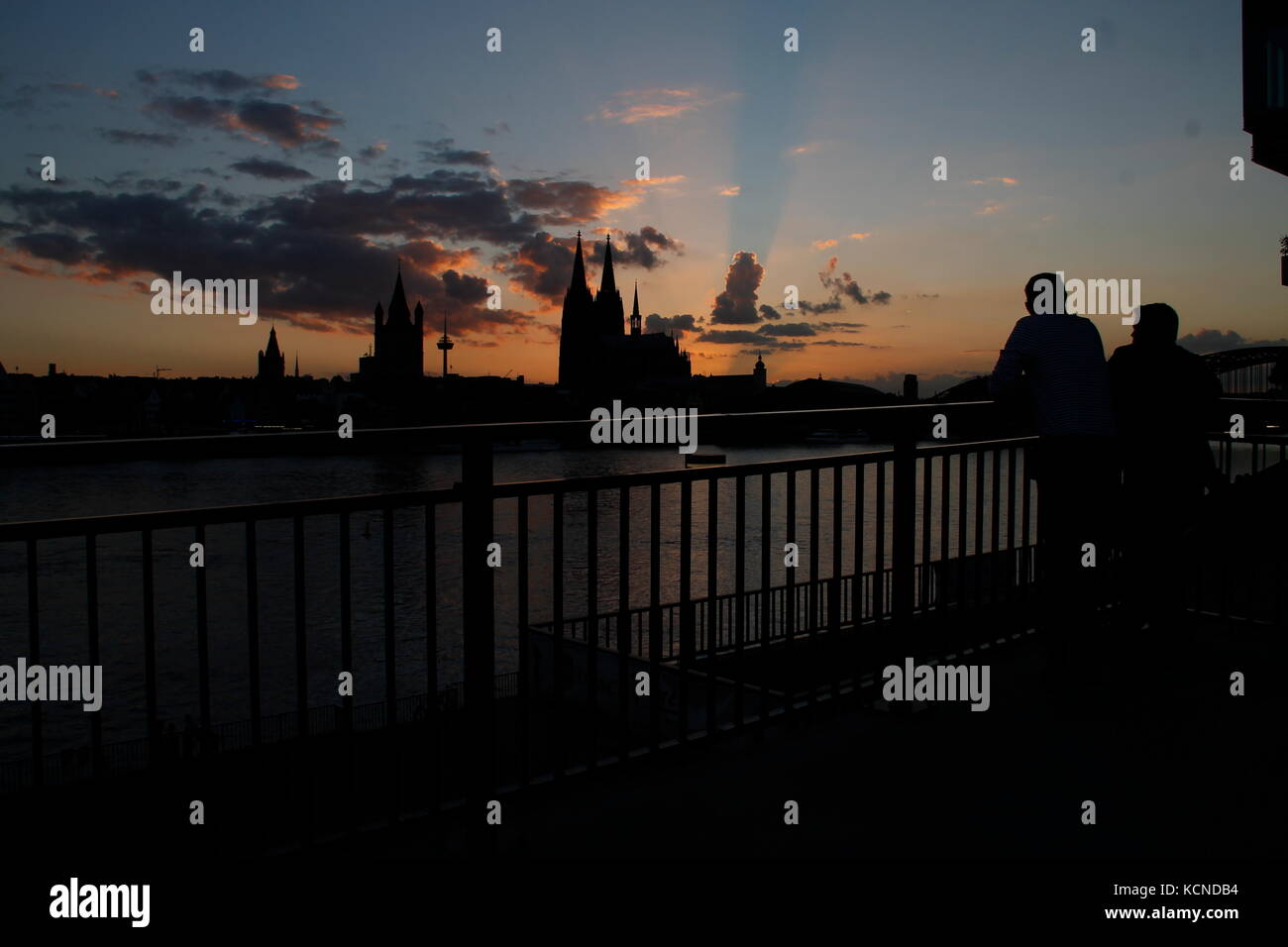 Cologne, Germany at sunset Stock Photo - Alamy