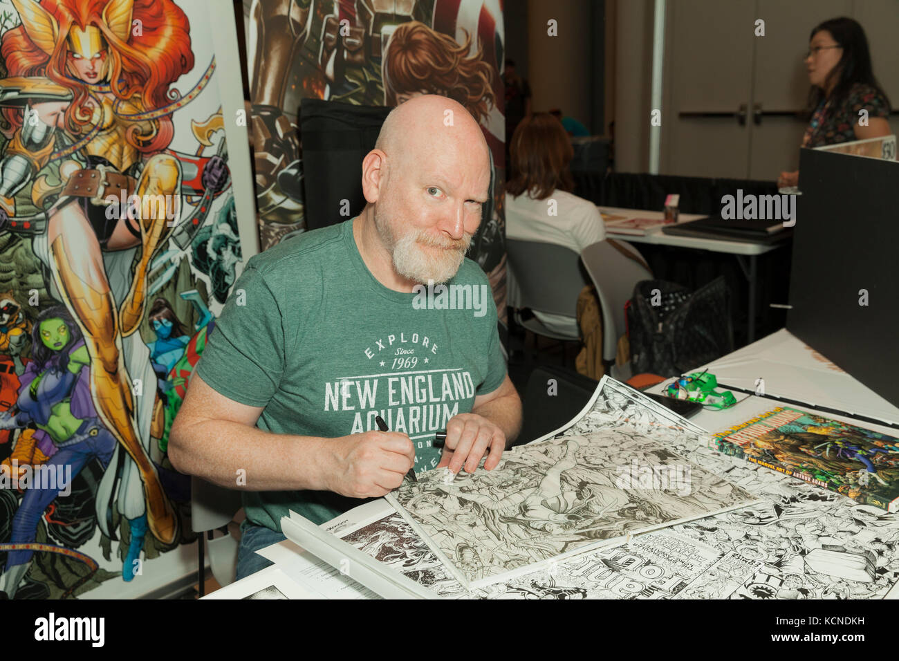 New York, NY - October 5, 2017: Arthur Adams signs autograph for fans ...