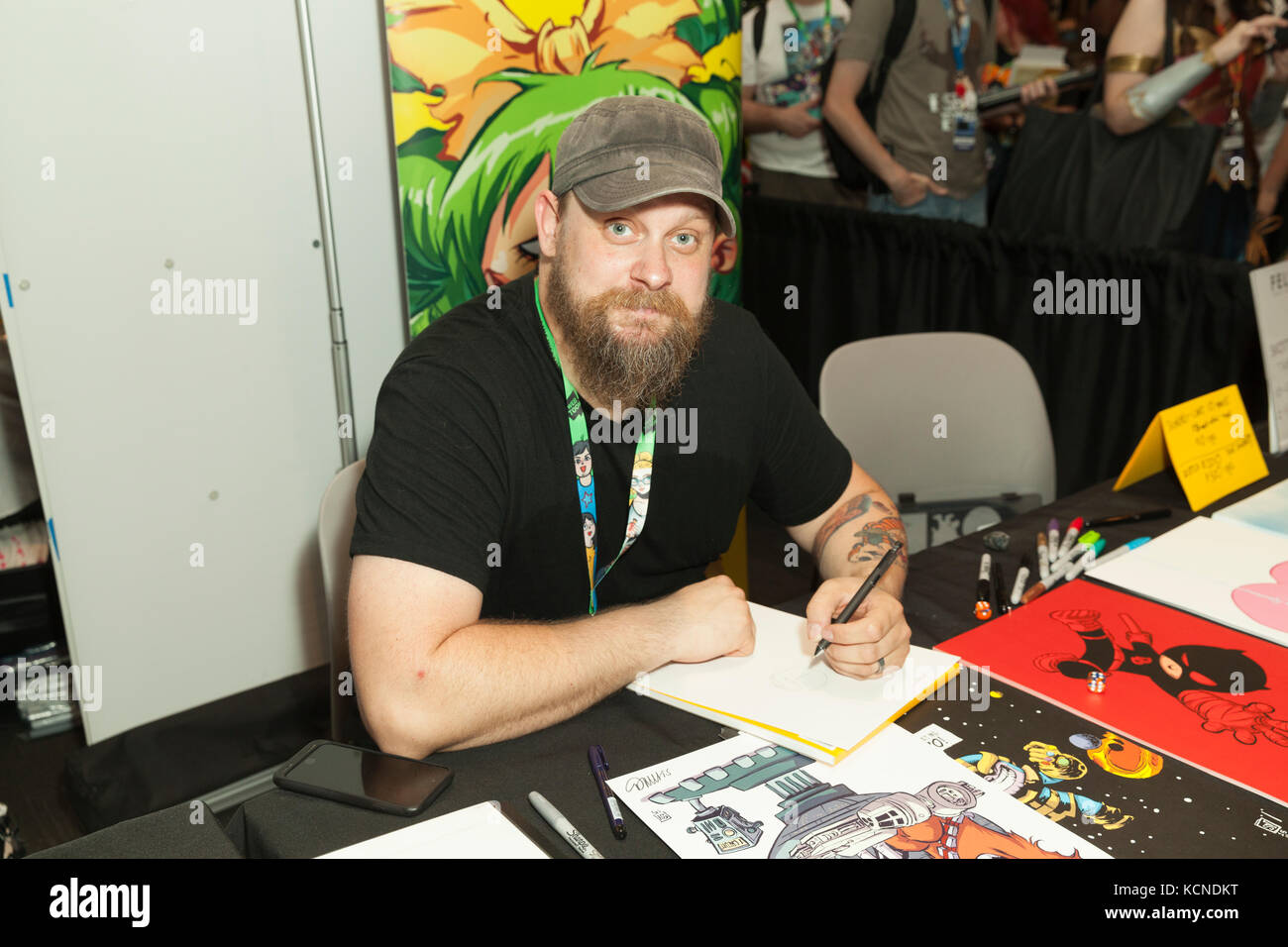 New York, NY - October 5, 2017: Scottie Young signs autograph for fans ...