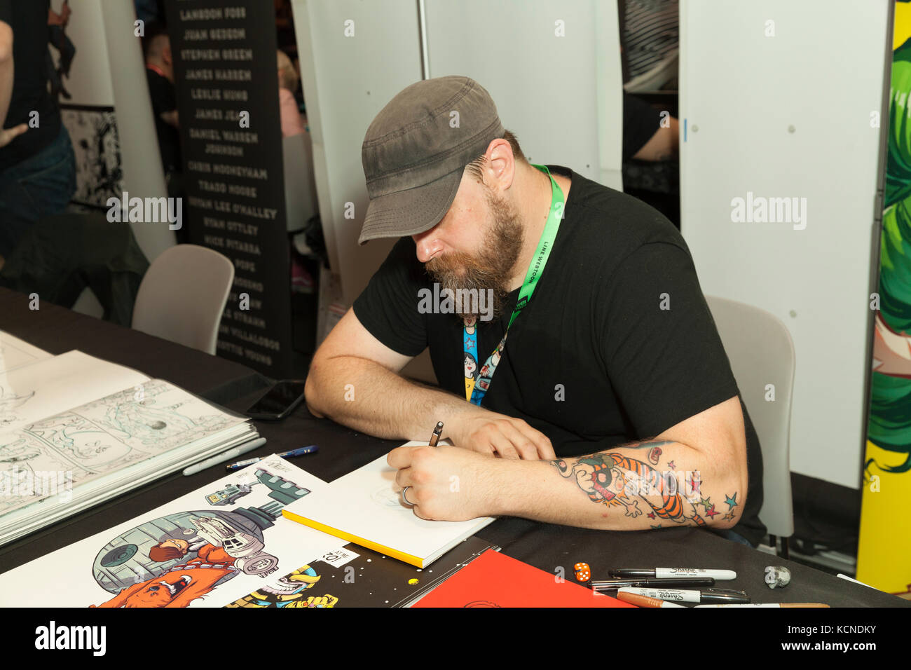 New York, NY - October 5, 2017: Scottie Young signs autograph for fans ...