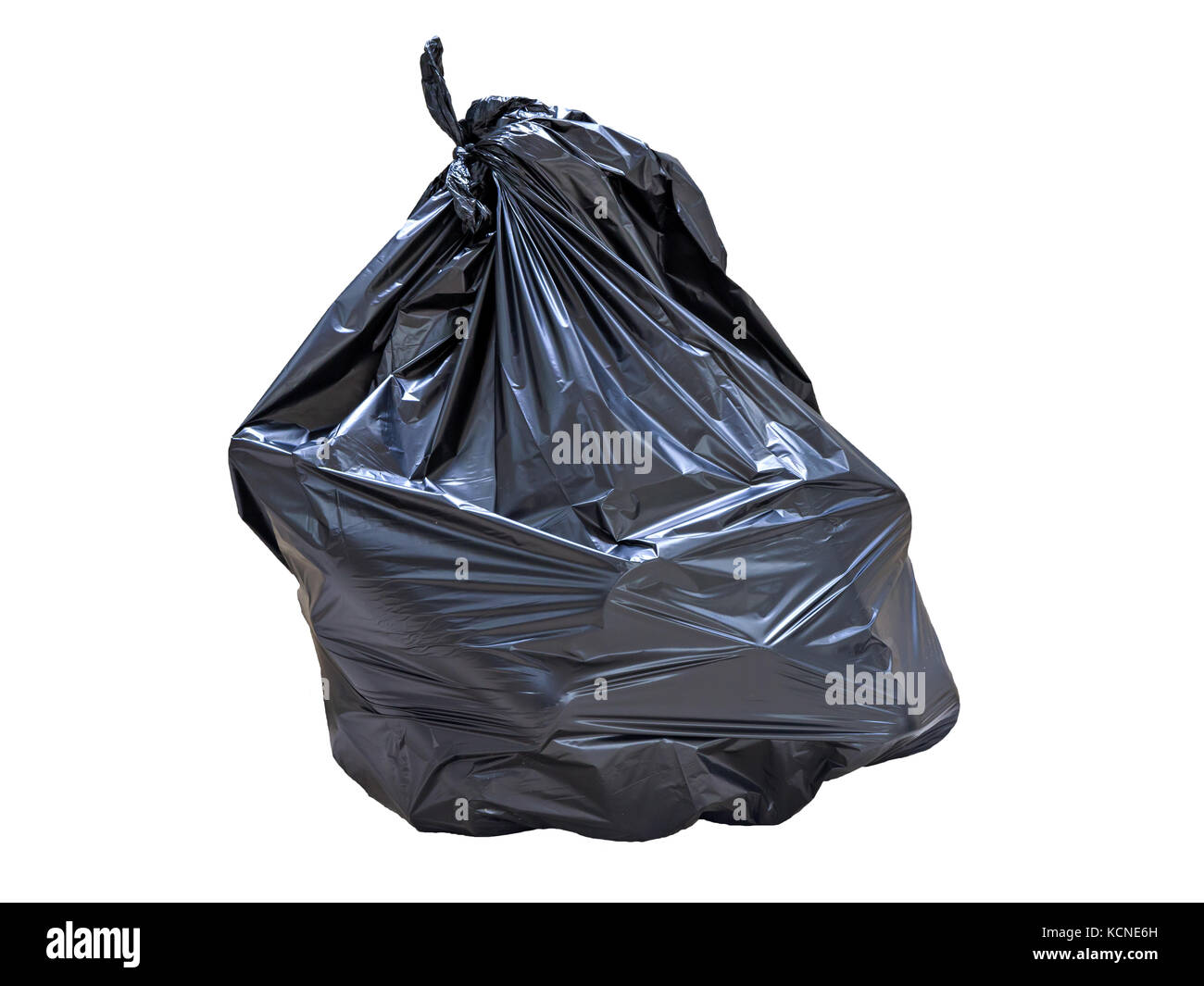 close-up of a full garbage bag isolated on white Stock Photo - Alamy