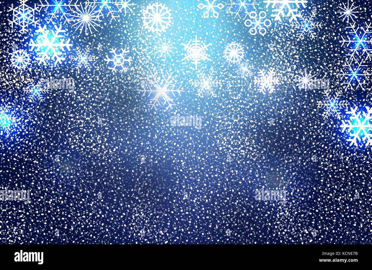 Blue abstract falling snowflakes isolated Stock Vector Images - Alamy
