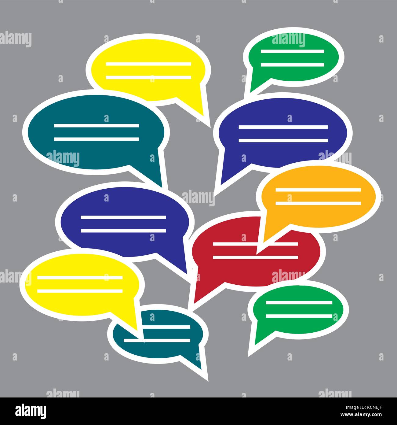 Text message screen bubbles Stock Vector Images - Alamy