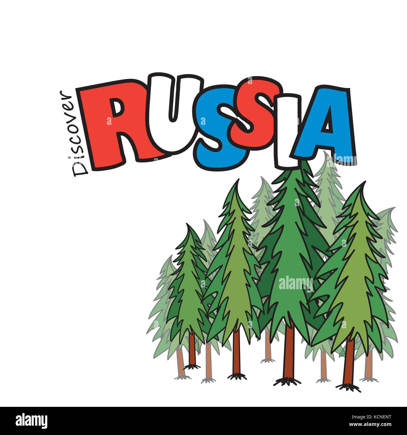 Russia timber forest Stock Vector Images - Alamy