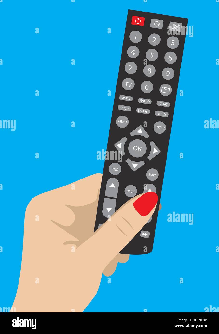Holding remote Stock Vector Images - Alamy