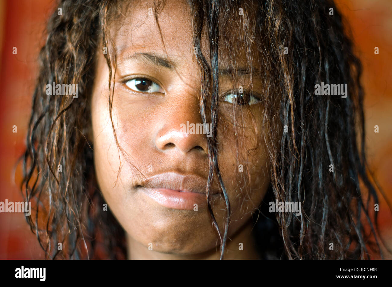 Young Malagasy woman in Ambatoloaka, Nosy Be, Madagascar Stock Photo ...