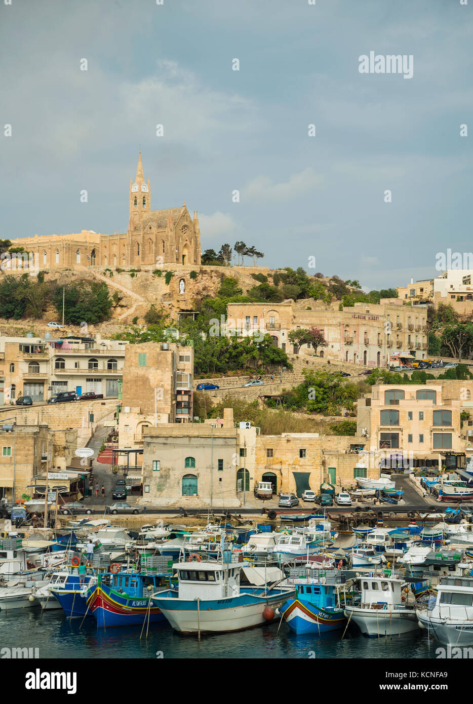 Gozo harbour viewed from sea Stock Photo - Alamy