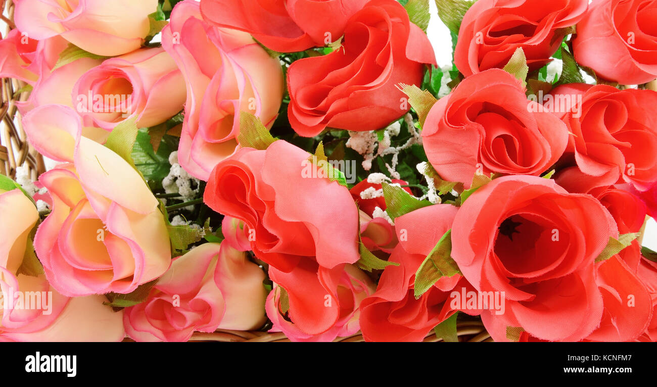 beautiful background of silk flowers Stock Photo - Alamy