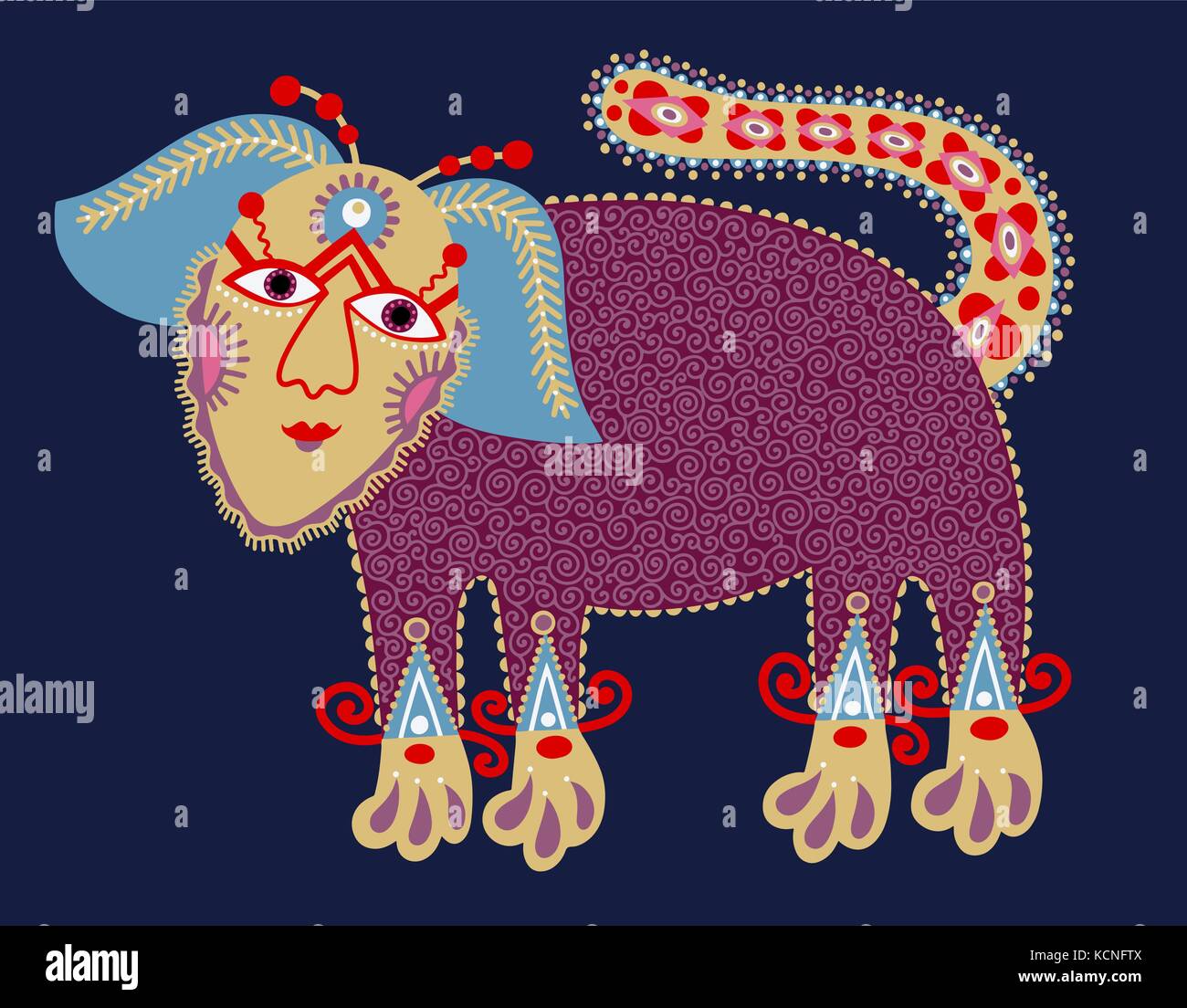 unique original drawing of dog Stock Vector Image & Art - Alamy