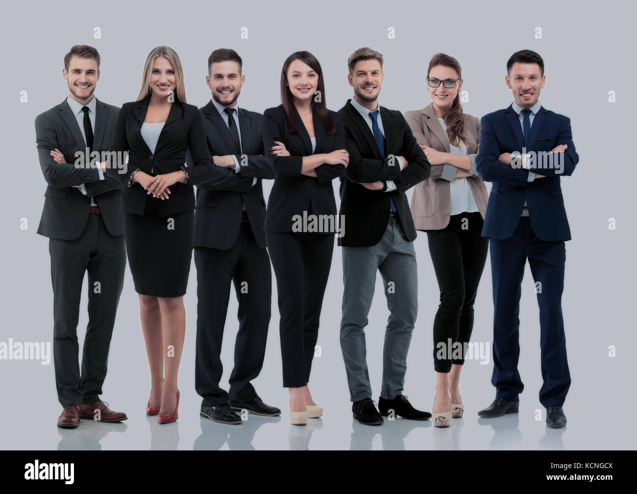 happy successful business team isolated on white background Stock Photo ...
