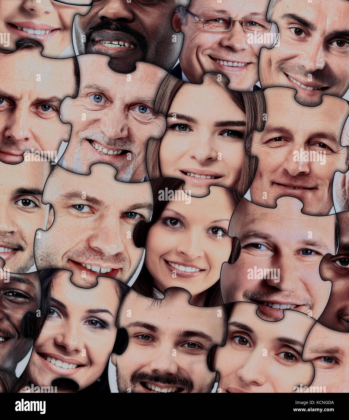 abstract puzzle background with face Stock Photo - Alamy