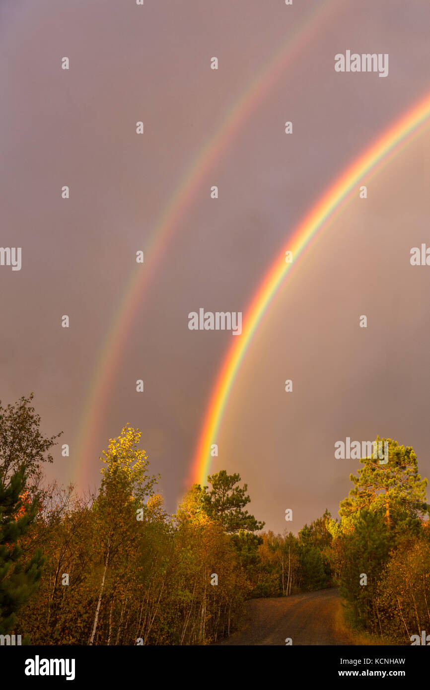 Double rainbow, Sudbury, Ontario, Canada Stock Photo - Alamy