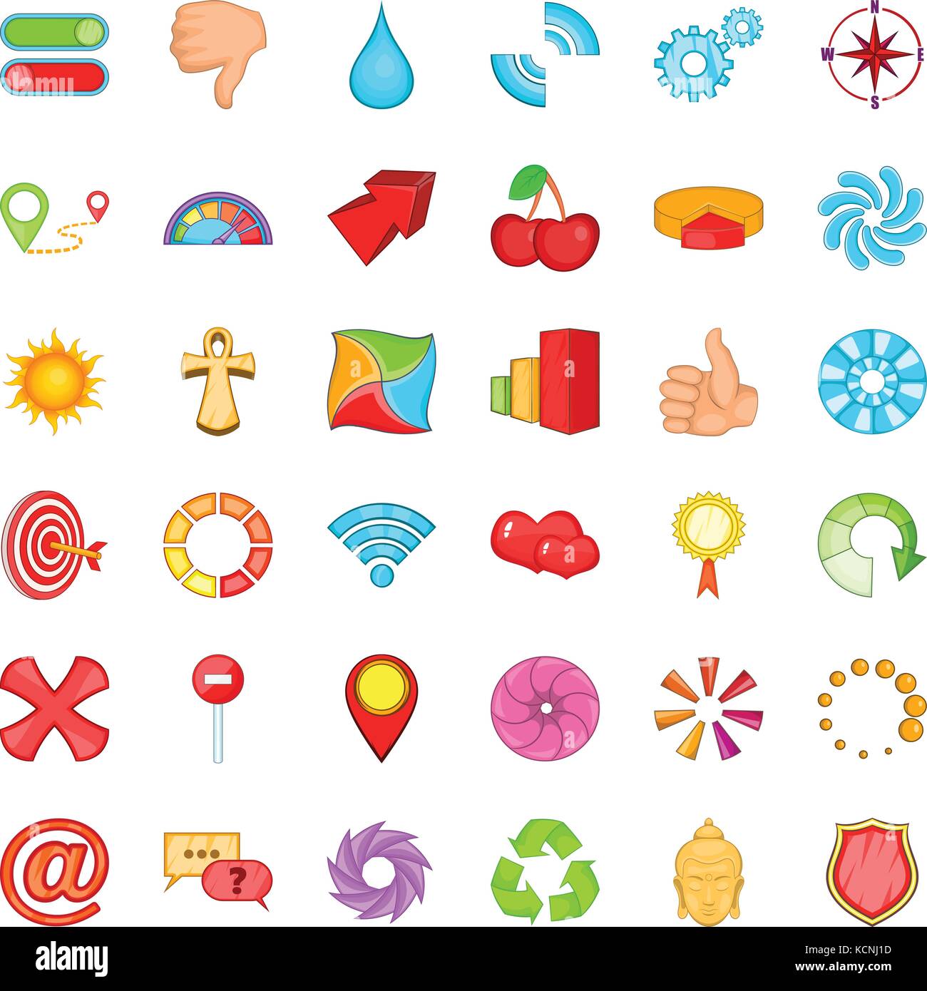 Bar icons set, cartoon style Stock Vector Image & Art - Alamy