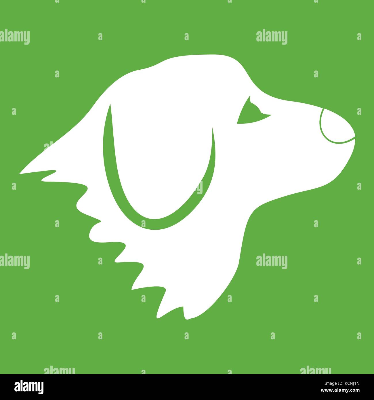Retriever dog icon green Stock Vector Image & Art - Alamy