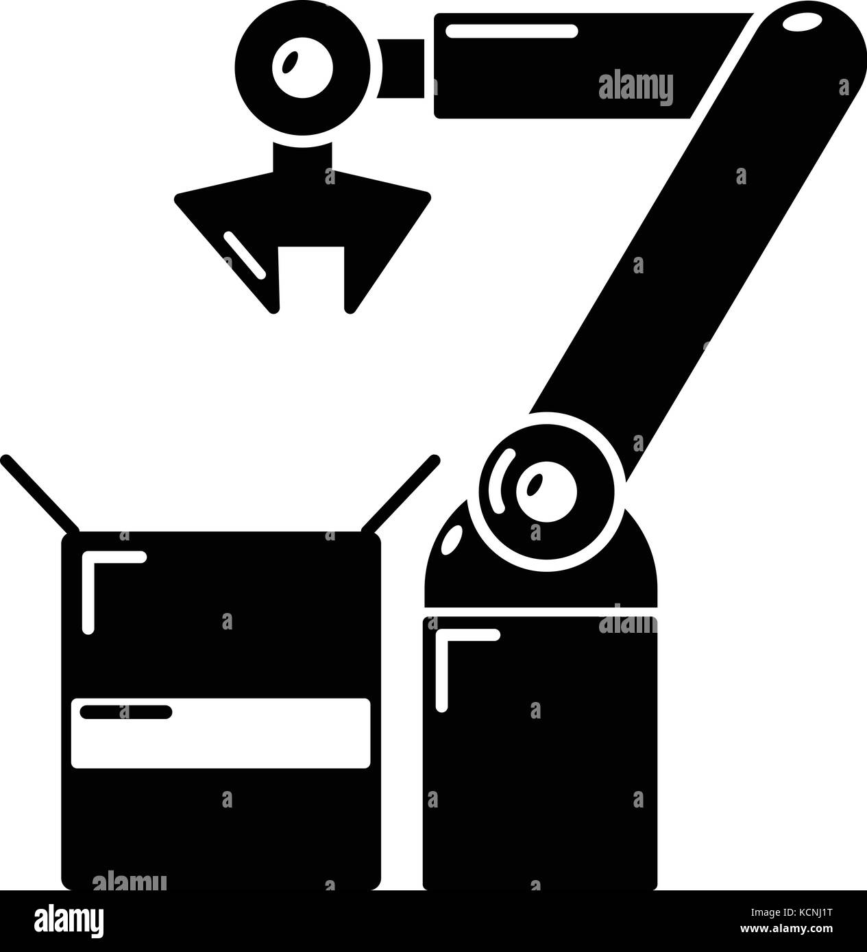 Robot factory icon, simple black style Stock Vector Image & Art - Alamy