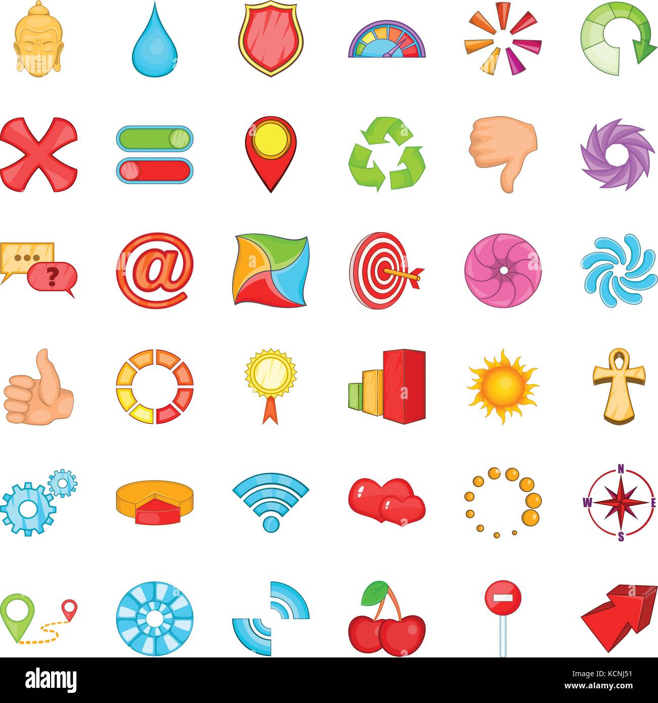 Marker icons set, cartoon style Stock Vector Image & Art - Alamy