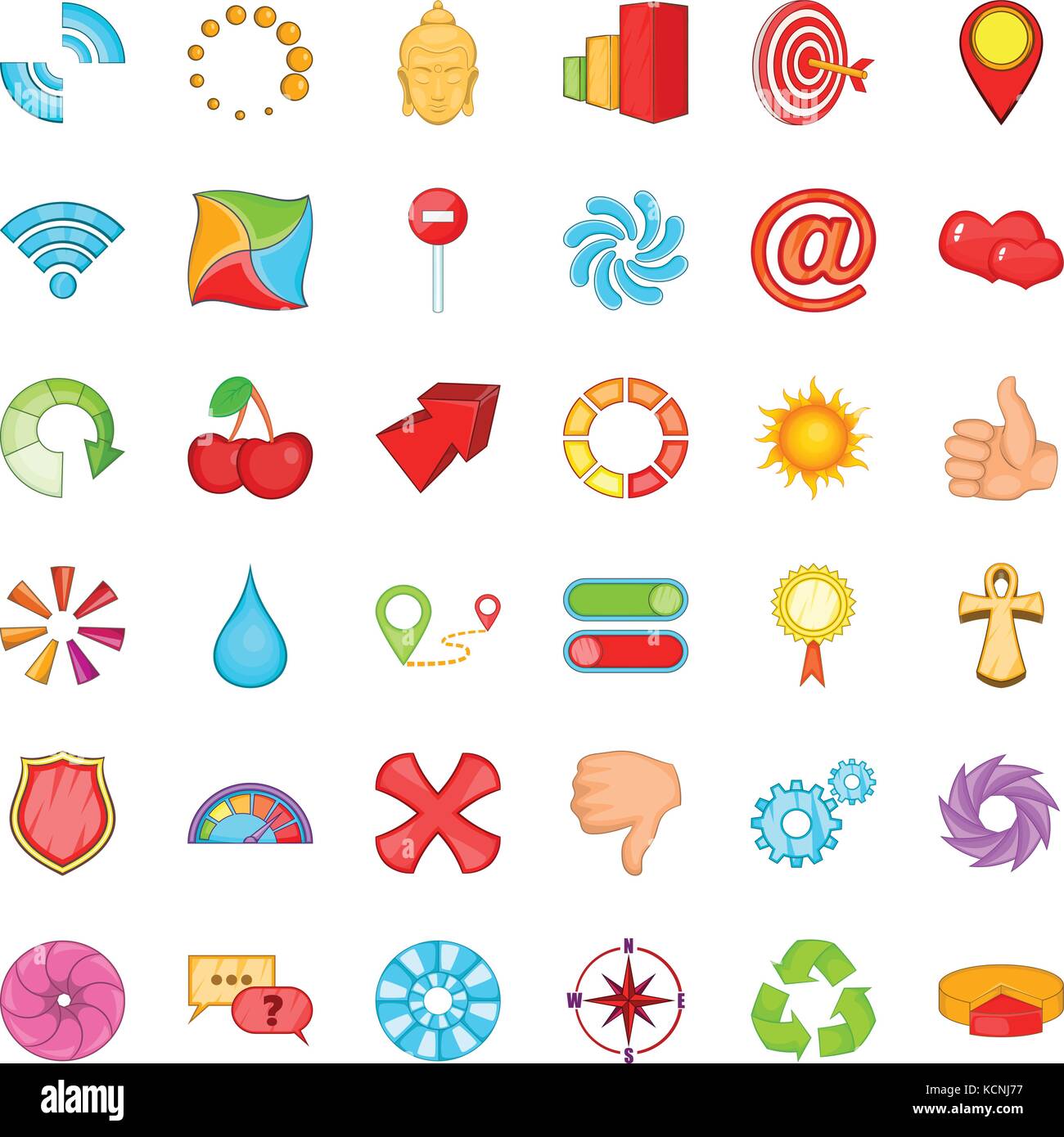 Element icons set, cartoon style Stock Vector Image & Art - Alamy