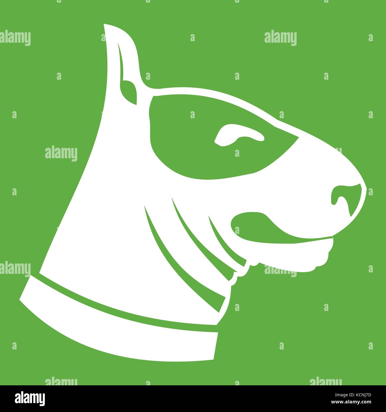 Bull terrier dog icon green Stock Vector Image & Art - Alamy