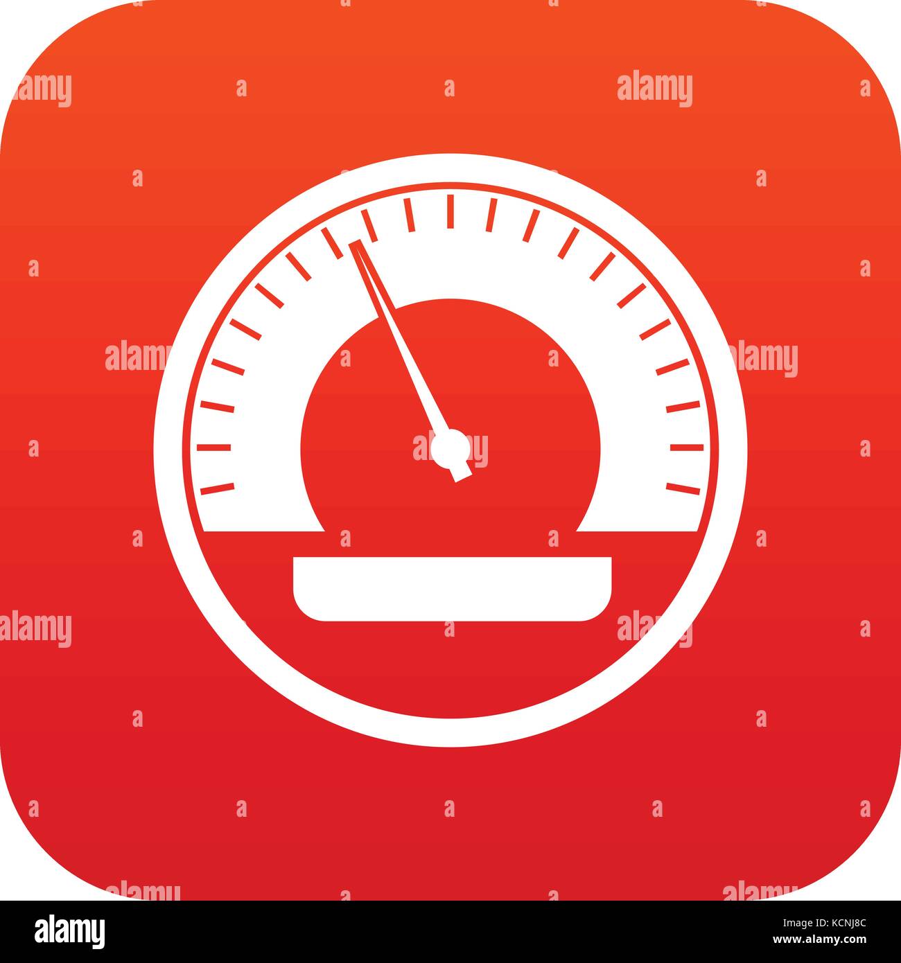 Speedometer icon digital red Stock Vector Image & Art - Alamy