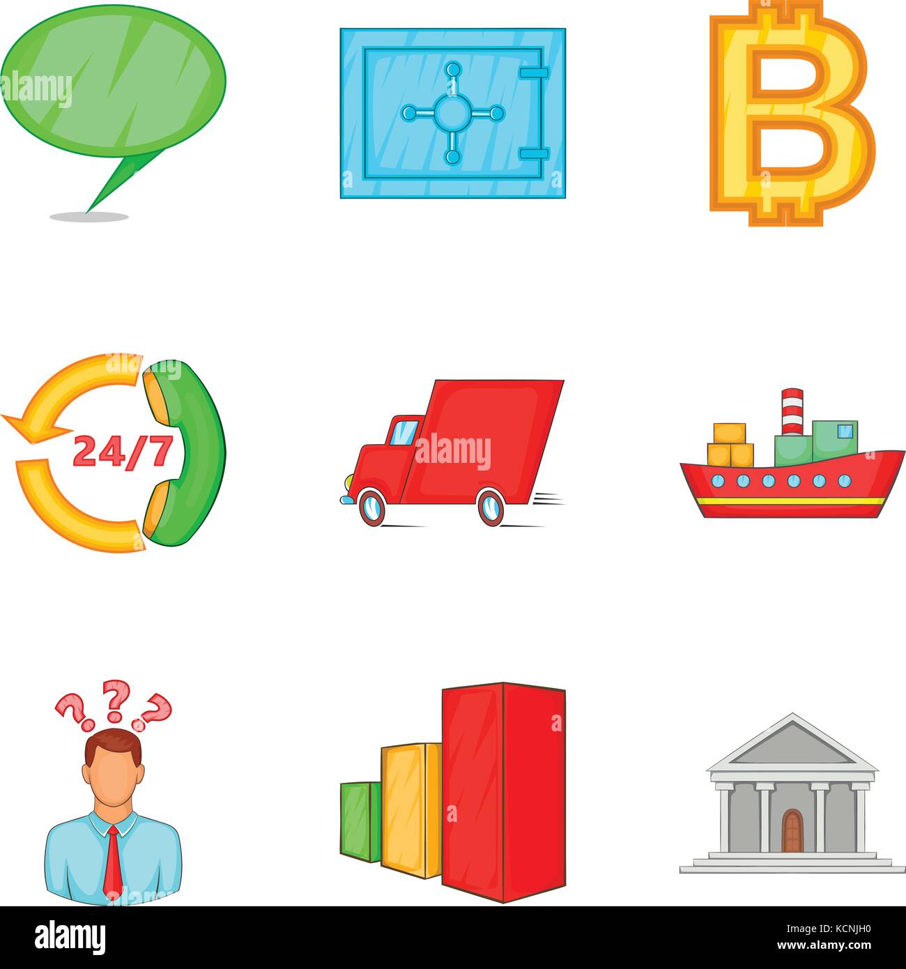 Weekday icons set, cartoon style Stock Vector Image & Art - Alamy