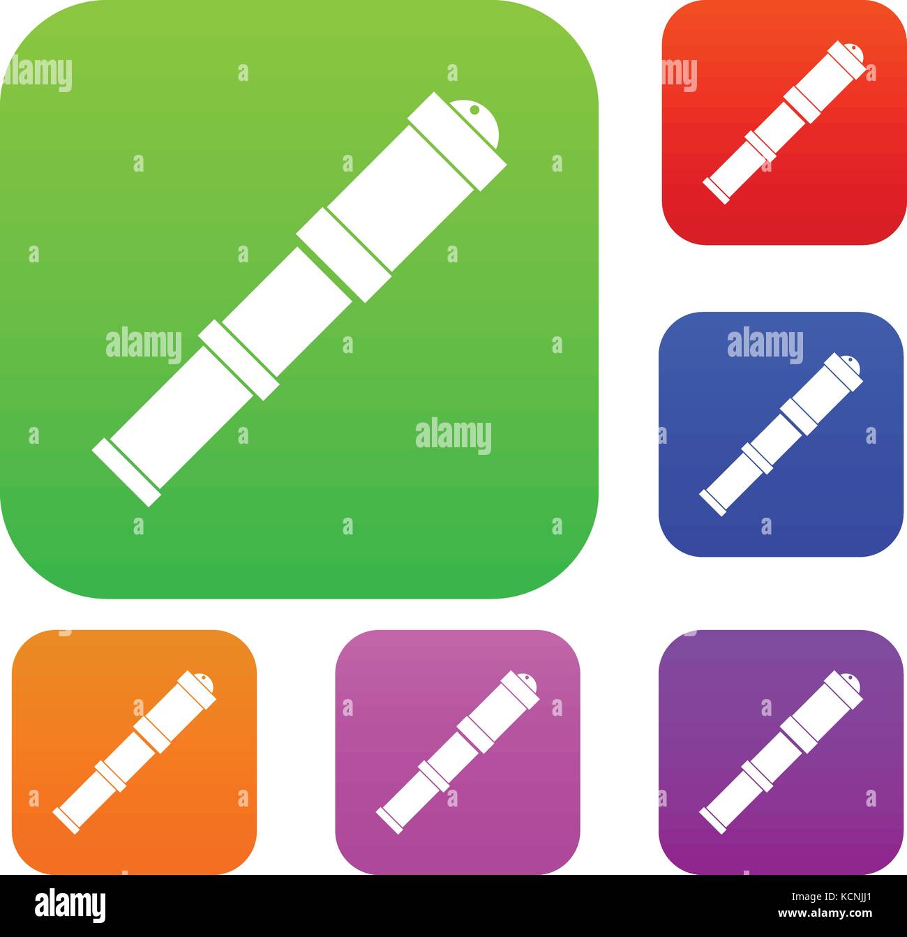 Antique telescope set color collection Stock Vector Image & Art - Alamy