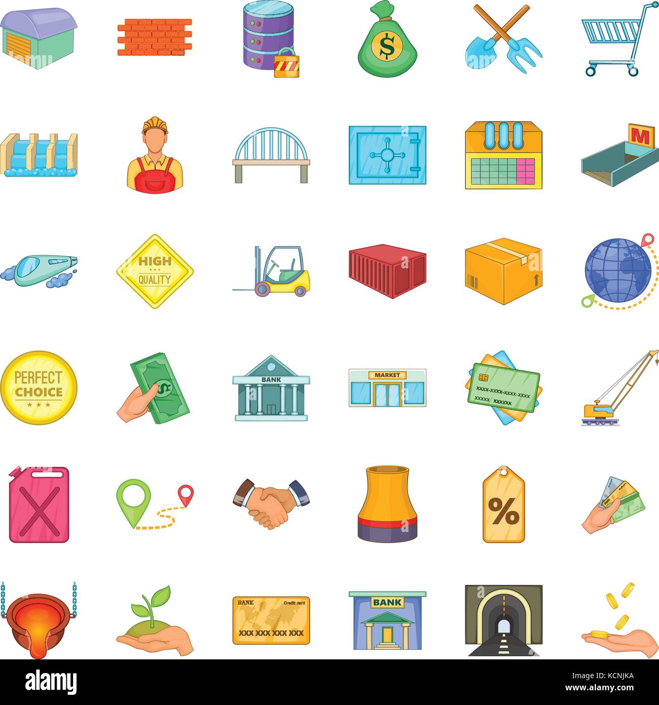 National economy icons set, cartoon style Stock Vector Image & Art - Alamy