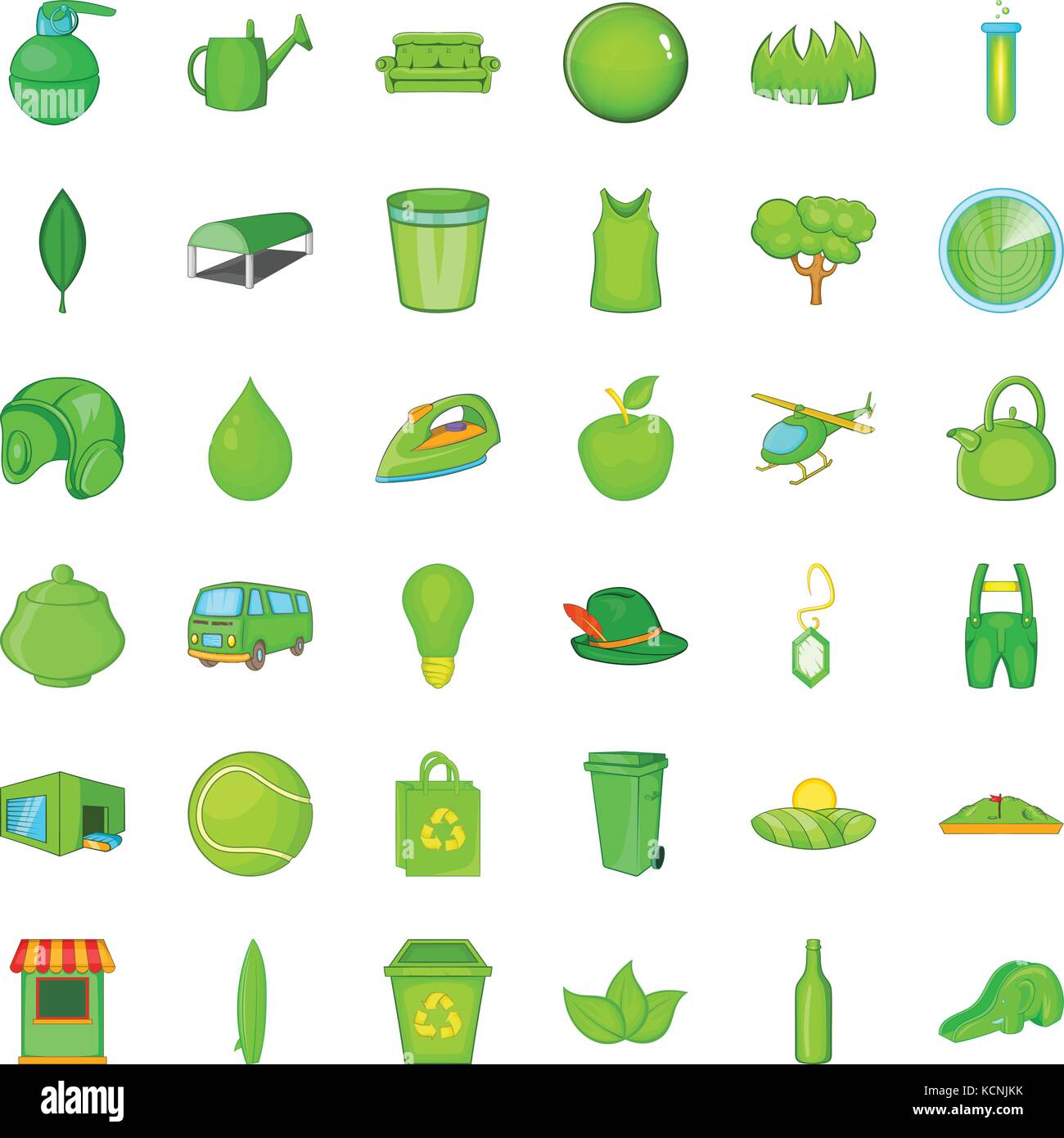 Ecology icons set, cartoon style Stock Vector Image & Art - Alamy