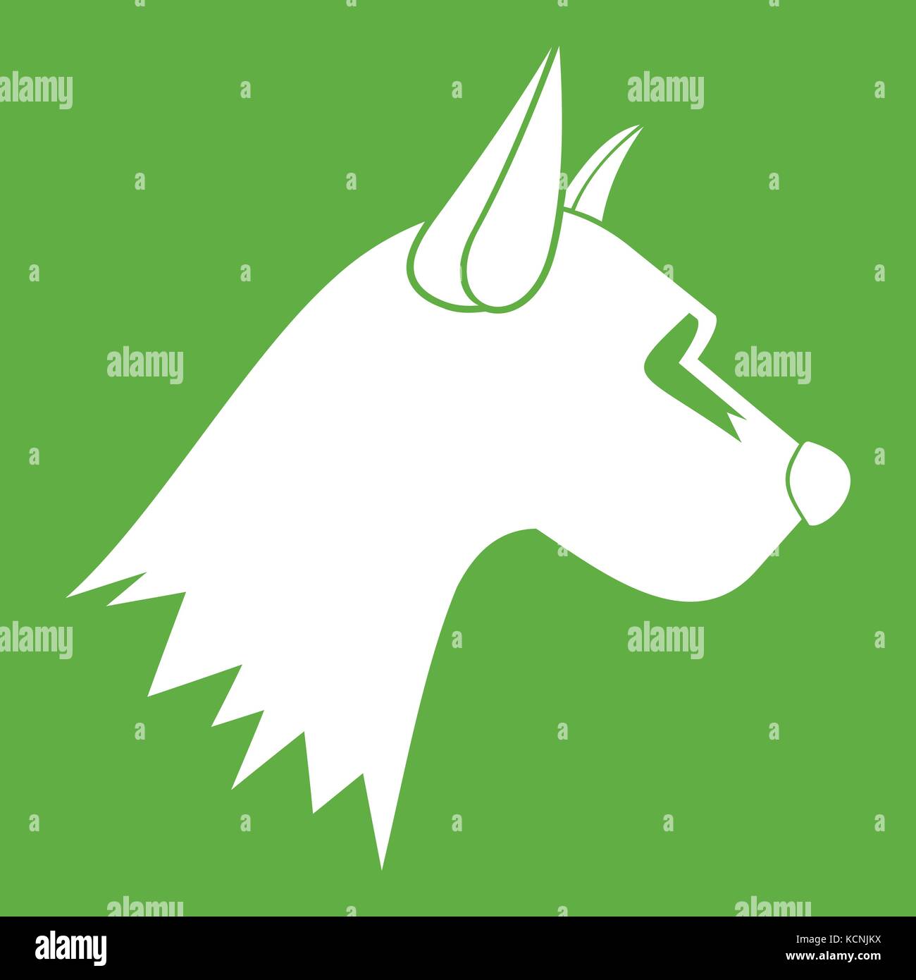 Dog icon green Stock Vector Image & Art - Alamy