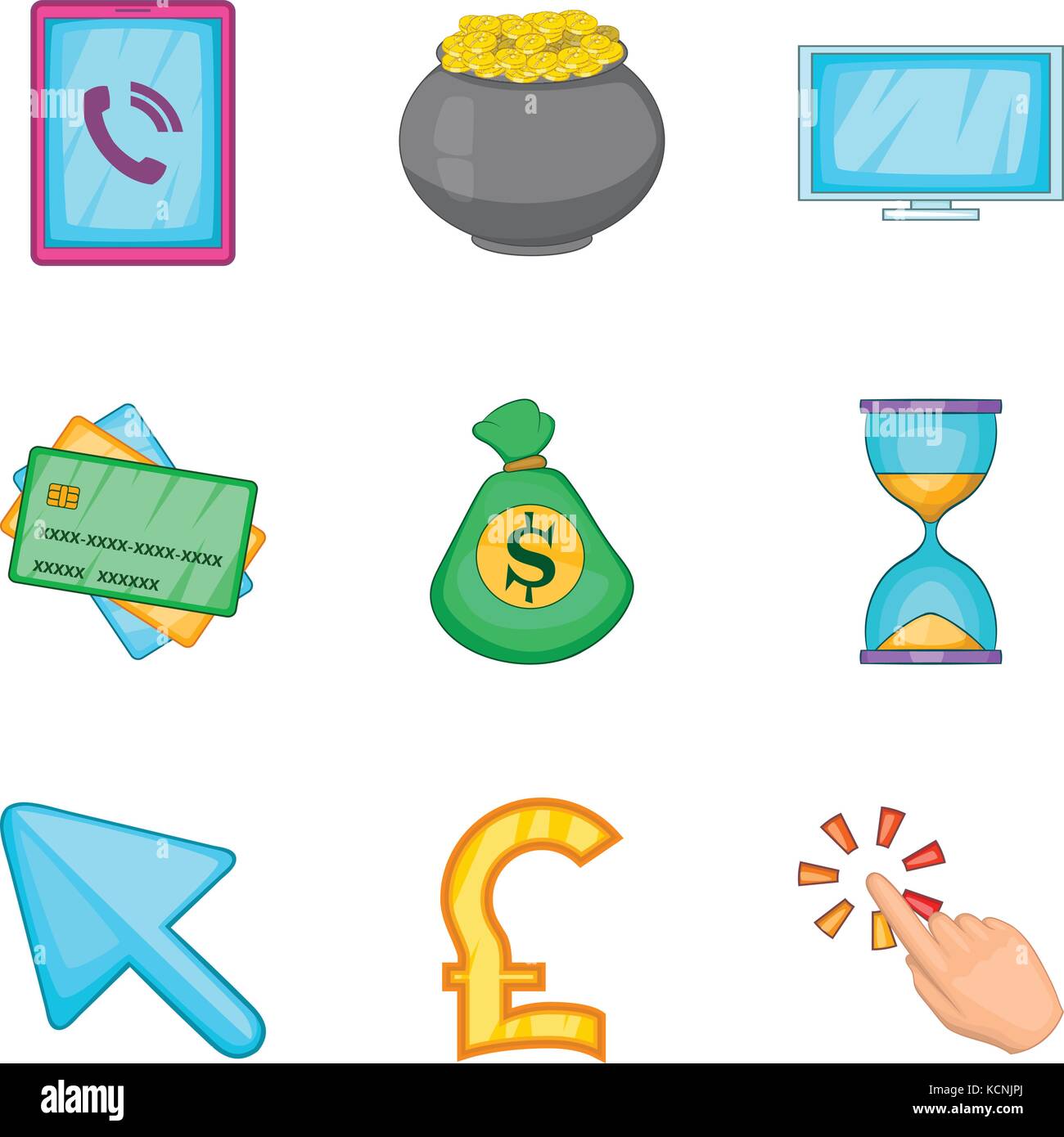 Business day icons set, cartoon style Stock Vector Image & Art - Alamy