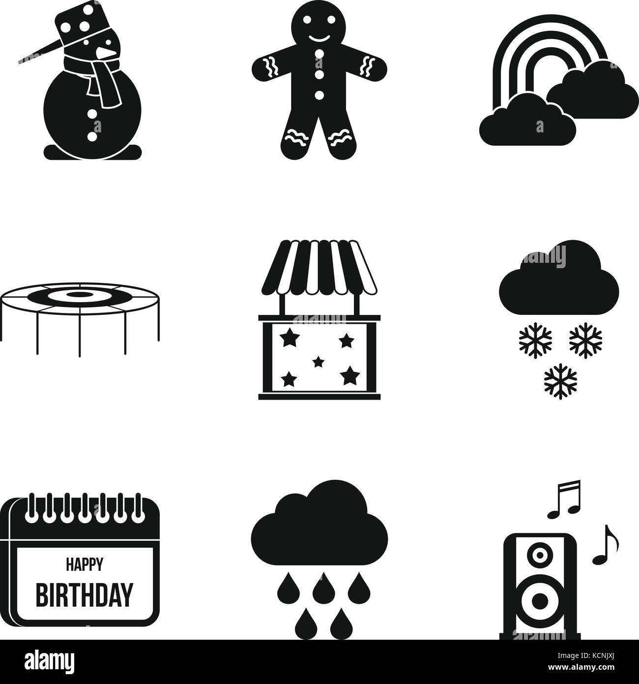 Early childhood icons set, simple style Stock Vector Image & Art - Alamy