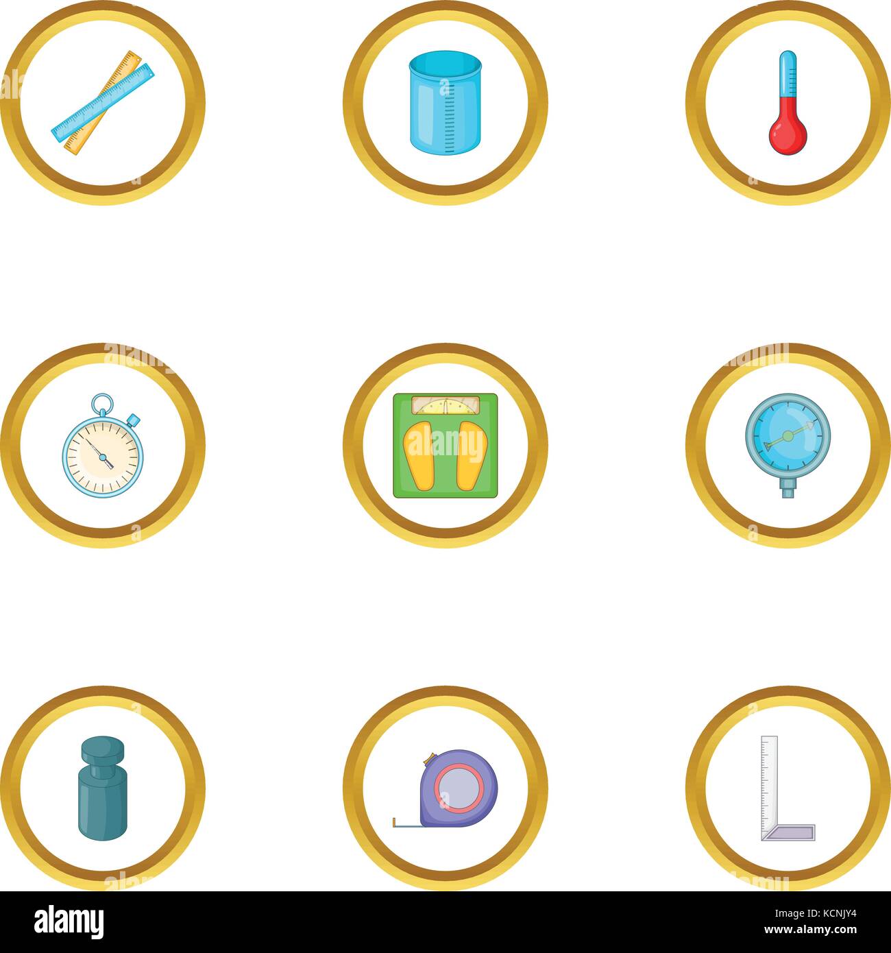Measuring equipment icons set, cartoon style Stock Vector Image & Art ...