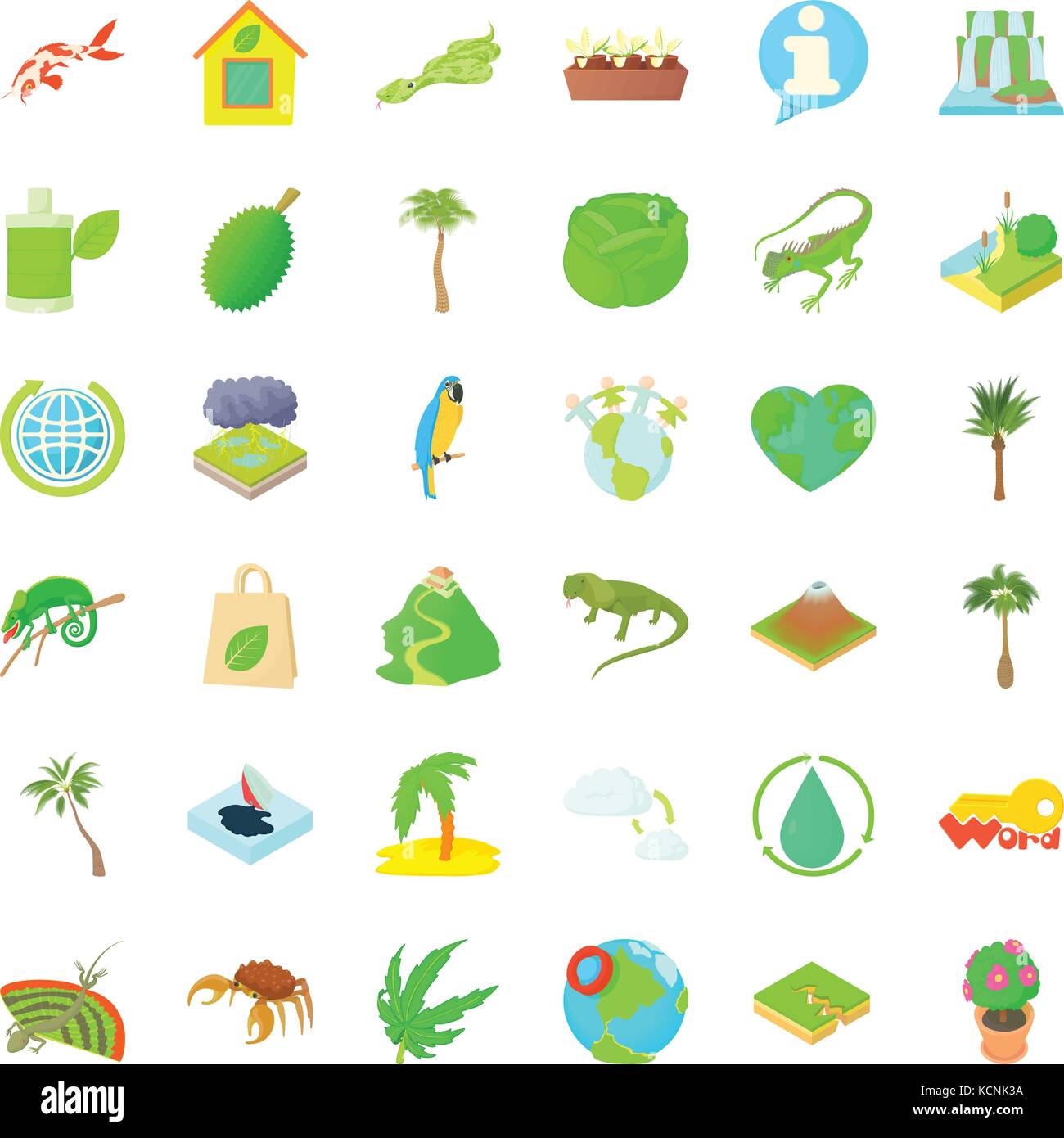 Drop icons set, cartoon style Stock Vector Image & Art - Alamy
