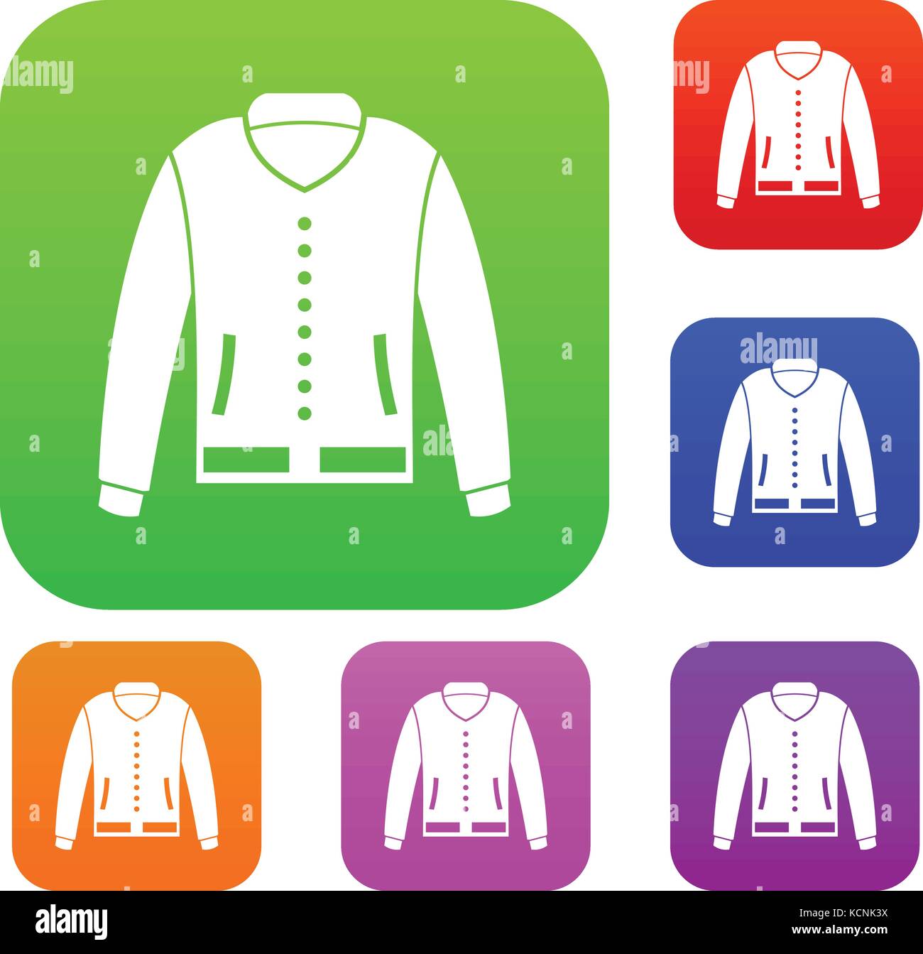 Jacket set color collection Stock Vector Image & Art - Alamy