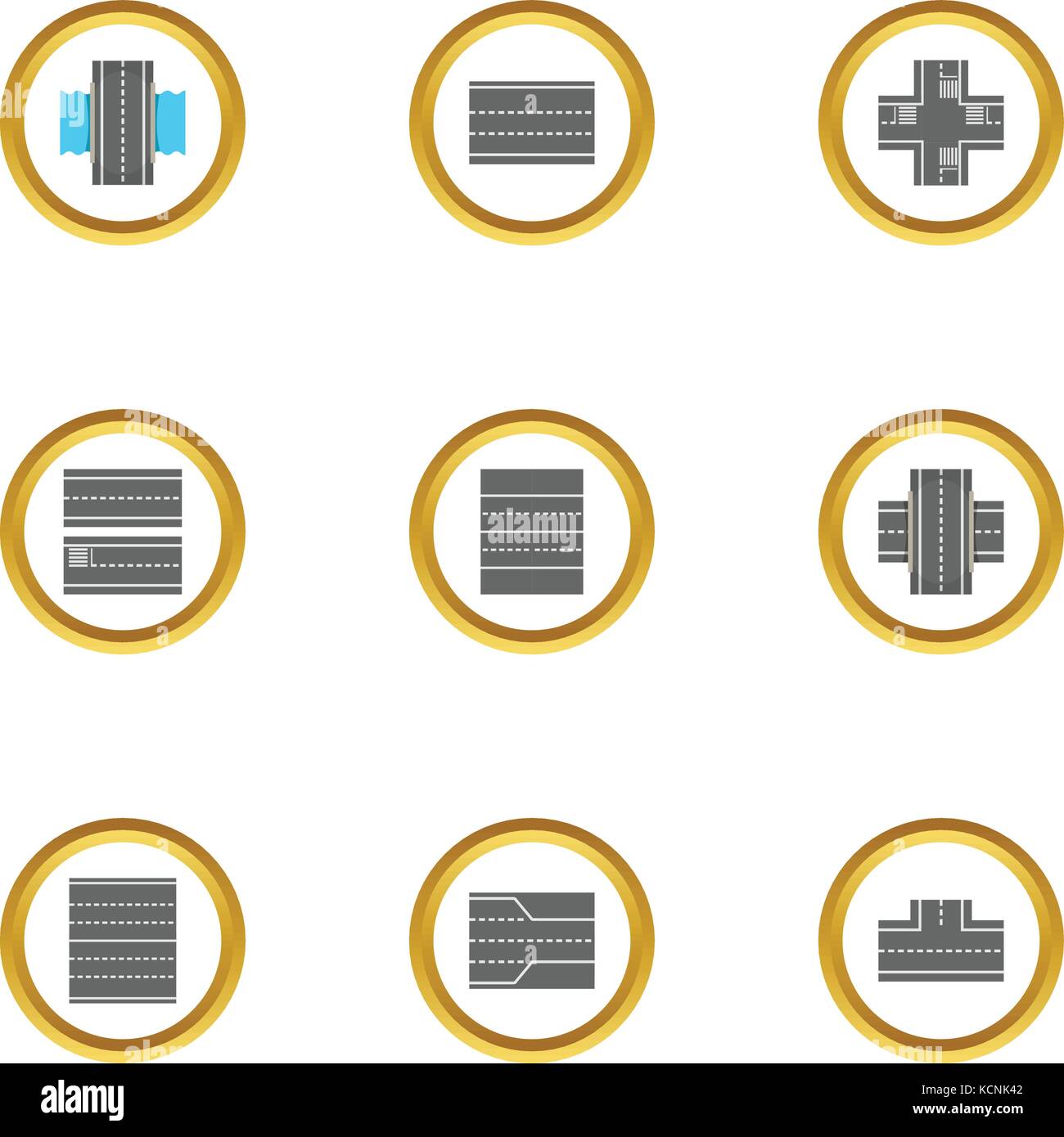 Road constructor icons set, cartoon style Stock Vector Image & Art - Alamy