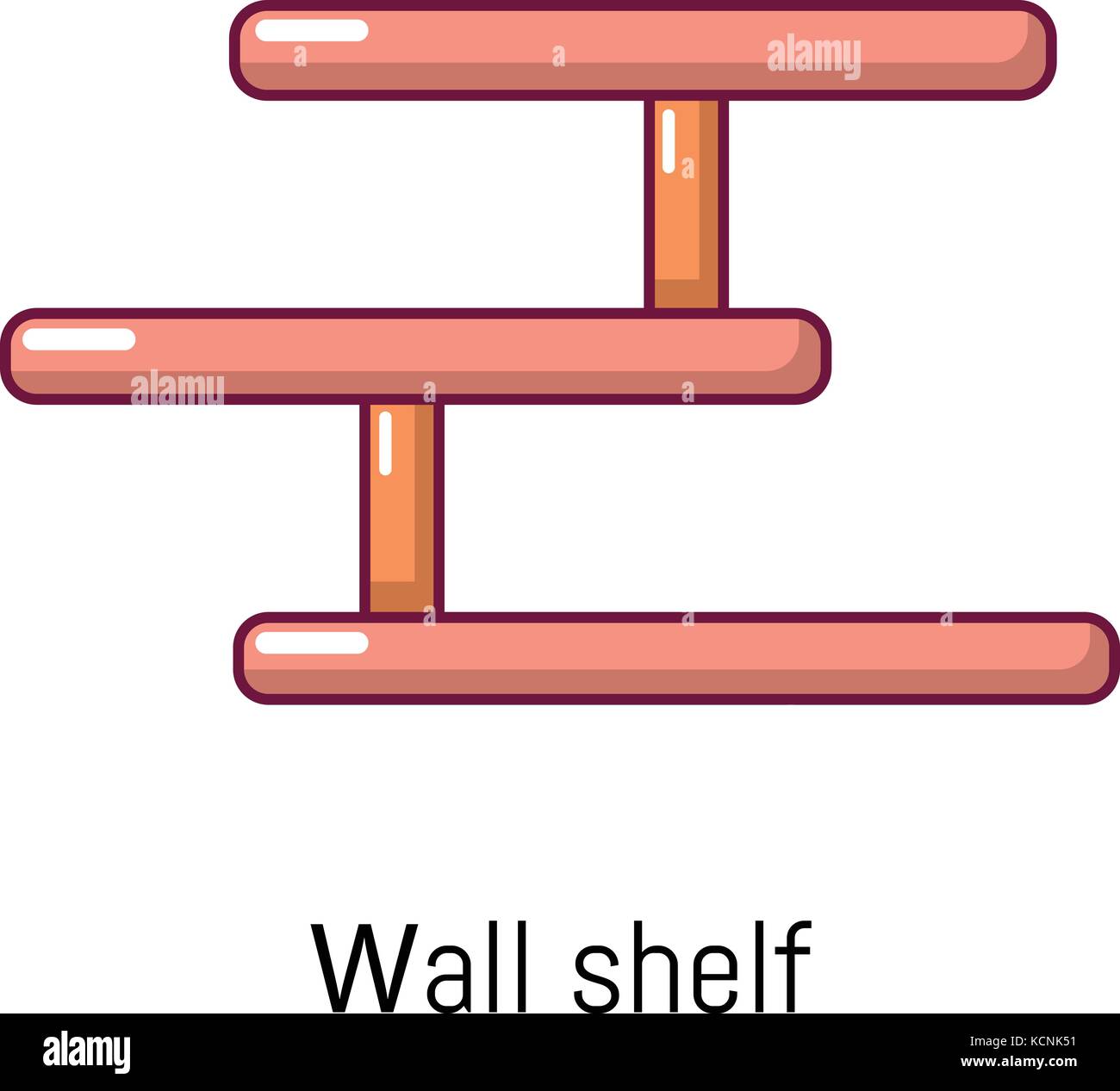 Wall shelf icon, cartoon style Stock Vector Image & Art - Alamy
