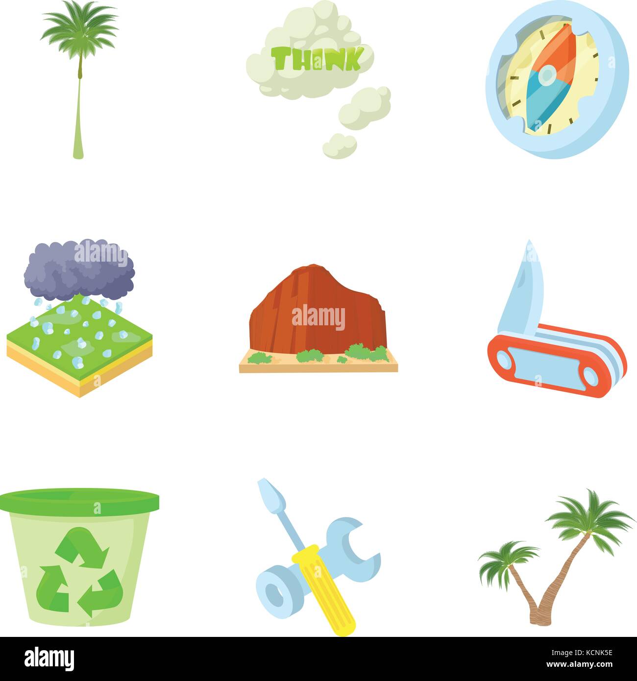 Hurricane icons set, cartoon style Stock Vector Image & Art - Alamy