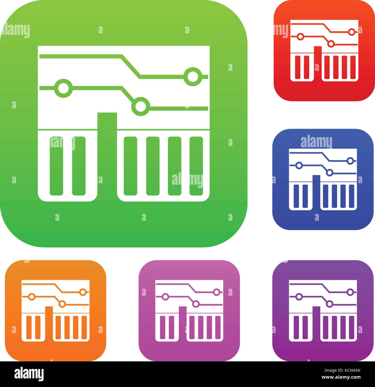 Computer chipset set color collection Stock Vector Image & Art - Alamy