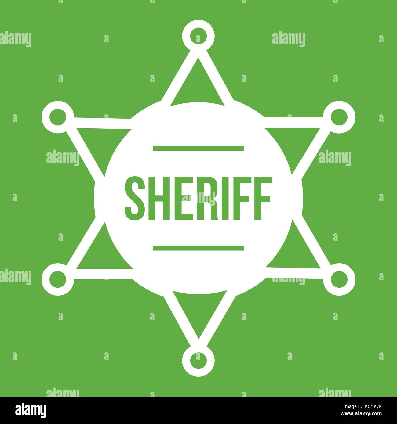 Sheriff badge icon green Stock Vector Image & Art - Alamy