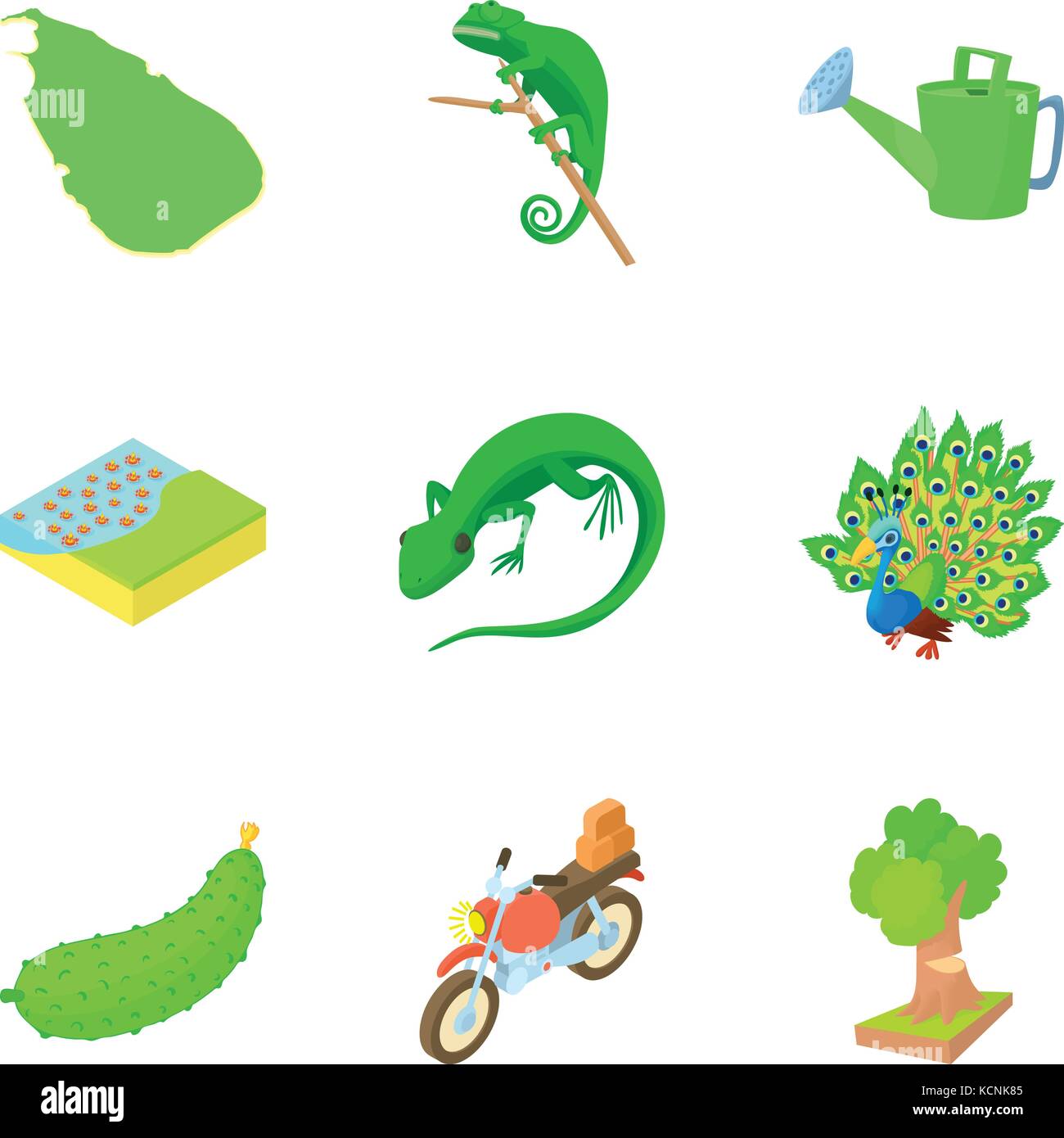 Forest care icons set, cartoon style Stock Vector Image & Art - Alamy