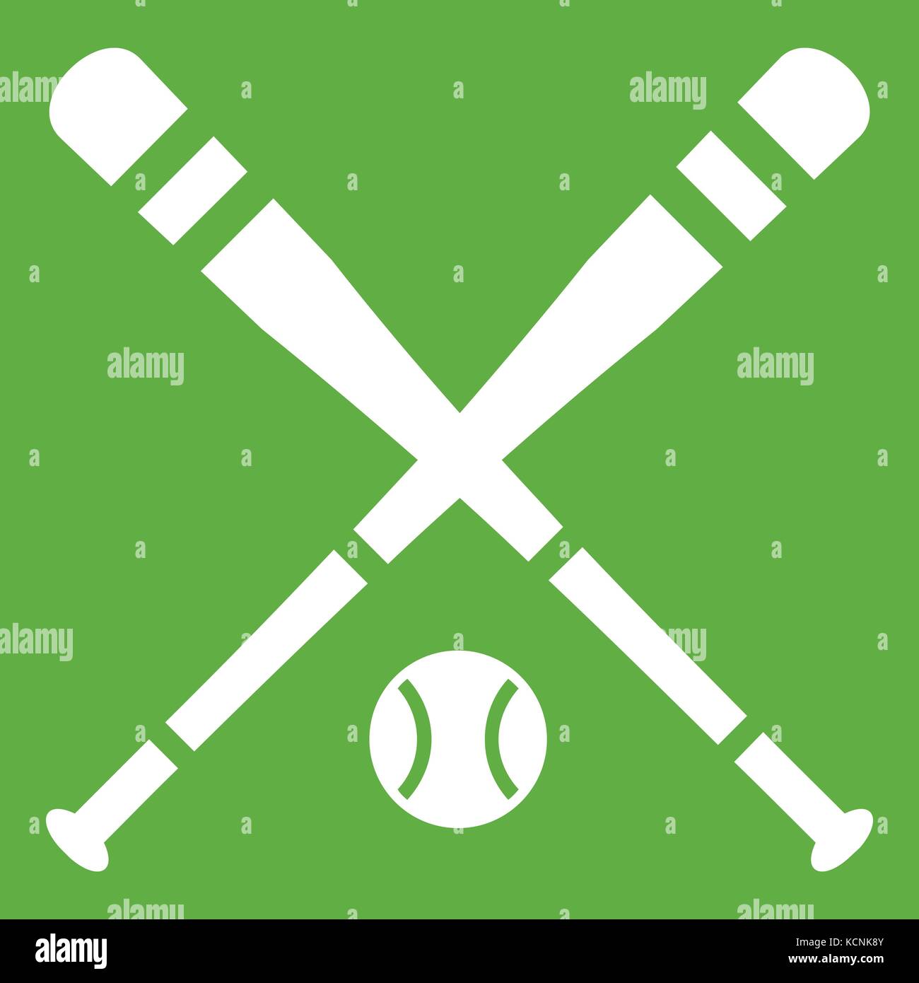 Baseball bat and ball icon green Stock Vector Image & Art - Alamy