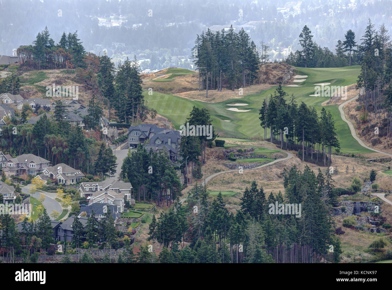 Scenic looking back to the Bear Mountain community from the summit of ...