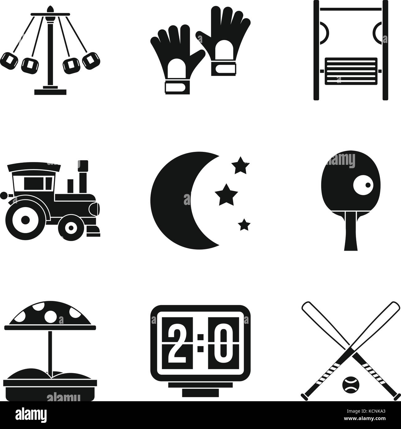 Children fun icons set, simple style Stock Vector Image & Art - Alamy