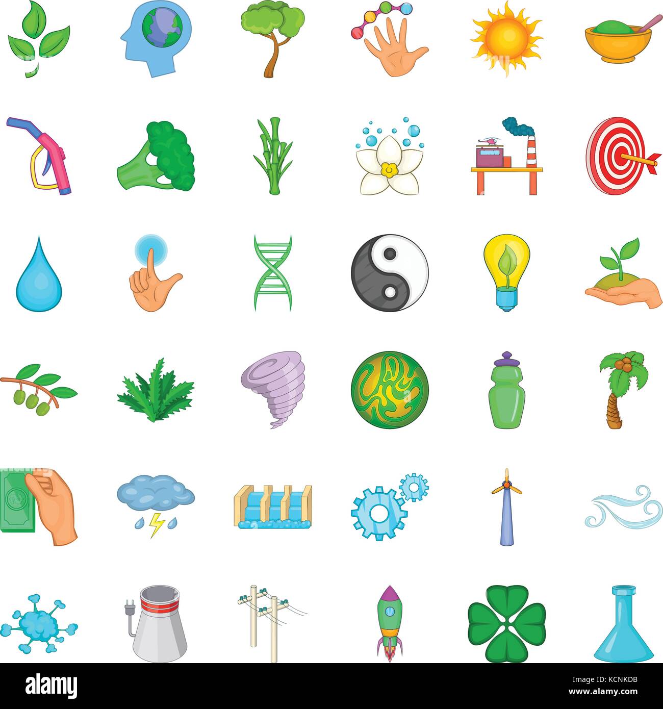Energy icons set, cartoon style Stock Vector Image & Art - Alamy