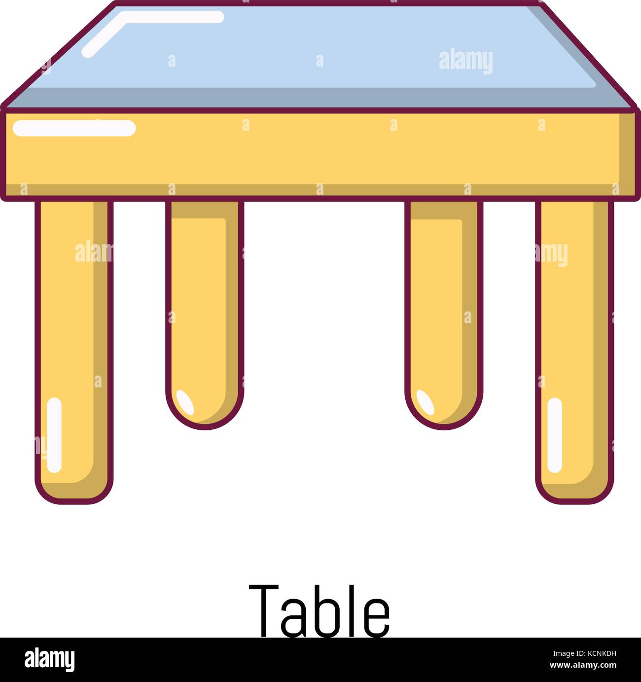 Table icon, cartoon style Stock Vector Image & Art - Alamy